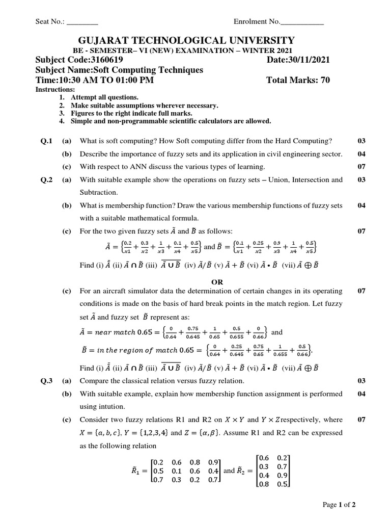 Soft Computing Techniques: Fuzzy Logic, Neural Networks, Genetic Algorithms | PDF | Cognition ...