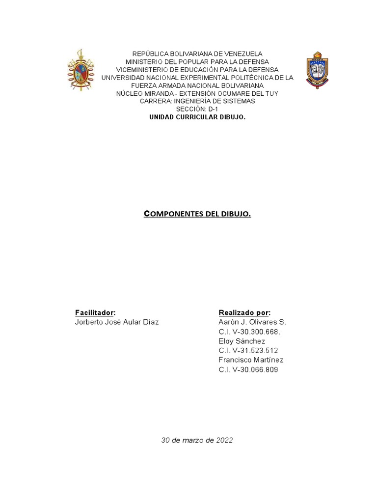 Componentes del dibujo técnico y sus aplicaciones básicas | PDF | Geometría