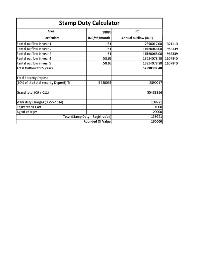 Stamp Duty Calculation | PDF