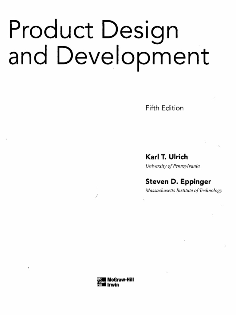 Product Design and Development: Fifth Edition | PDF | Prototype | Design