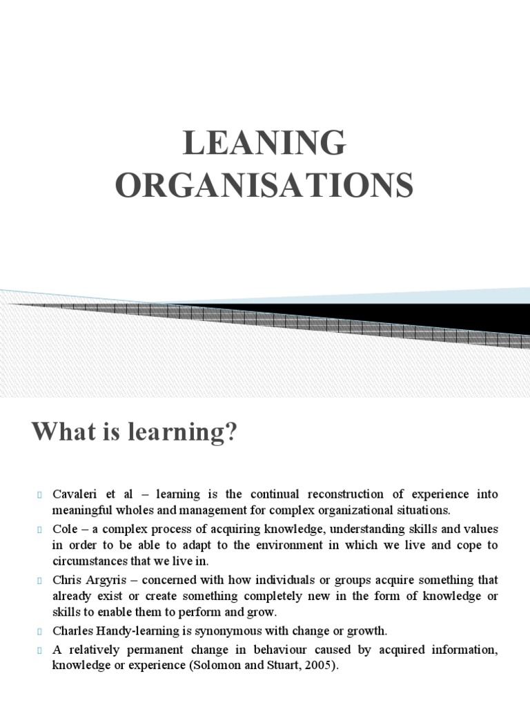Learning Organisation | PDF | Tacit Knowledge | Learning