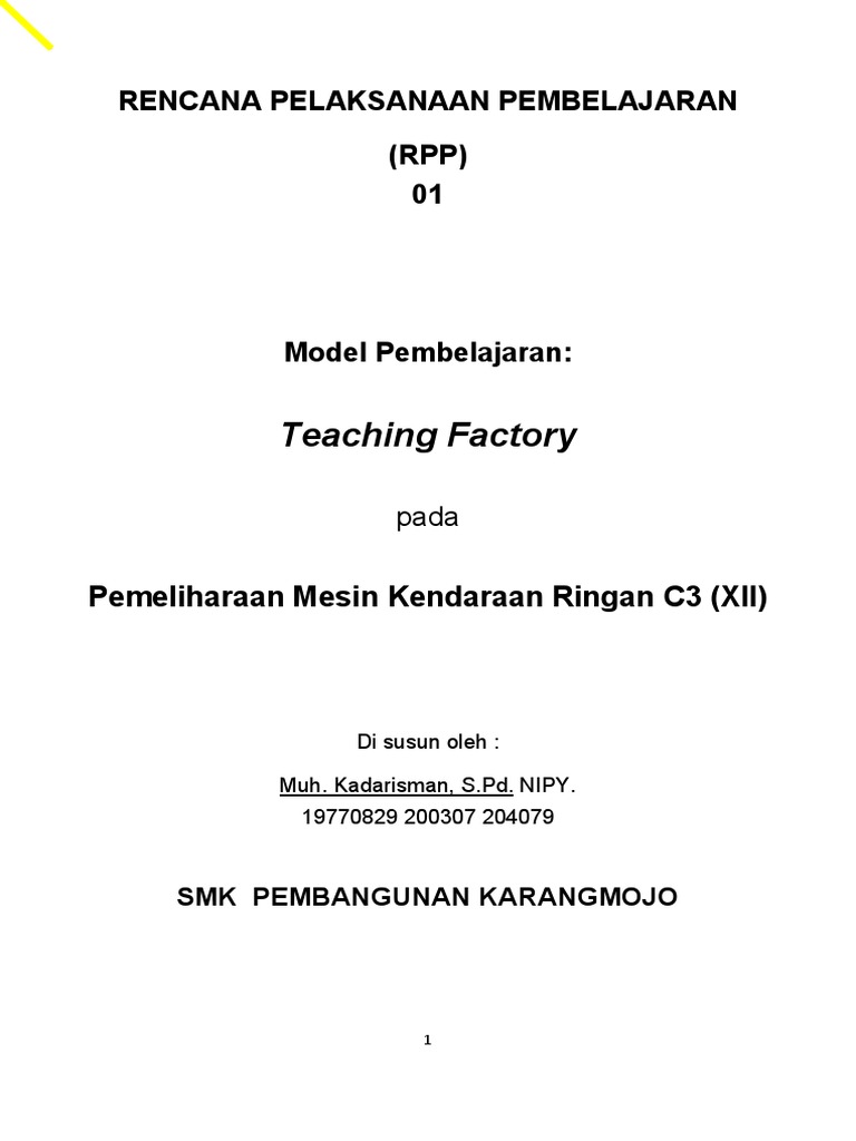 RPP Tefa Engine Tkro | PDF