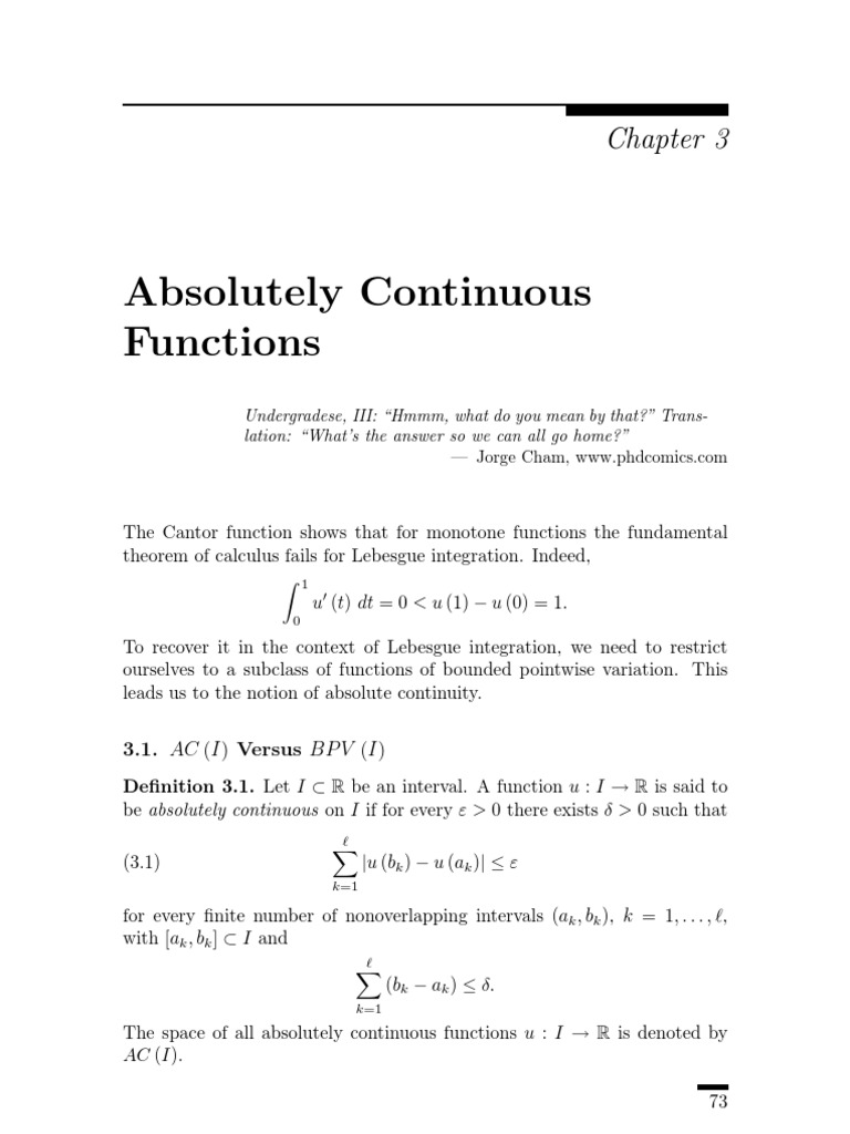 Absolutely Continuous Functions Gsm 105 Prev Download Free Pdf Lebesgue Integration