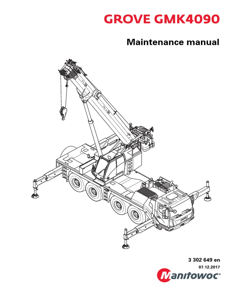 GMK4090 Service Manual | PDF | Crane (Machine) | Lubricant