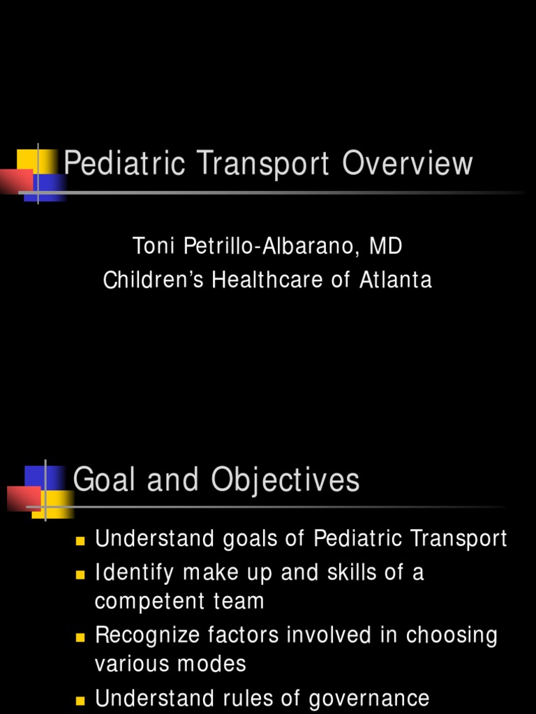 Pediatric Transport Overview | PDF | Health Care | Intensive Care Medicine