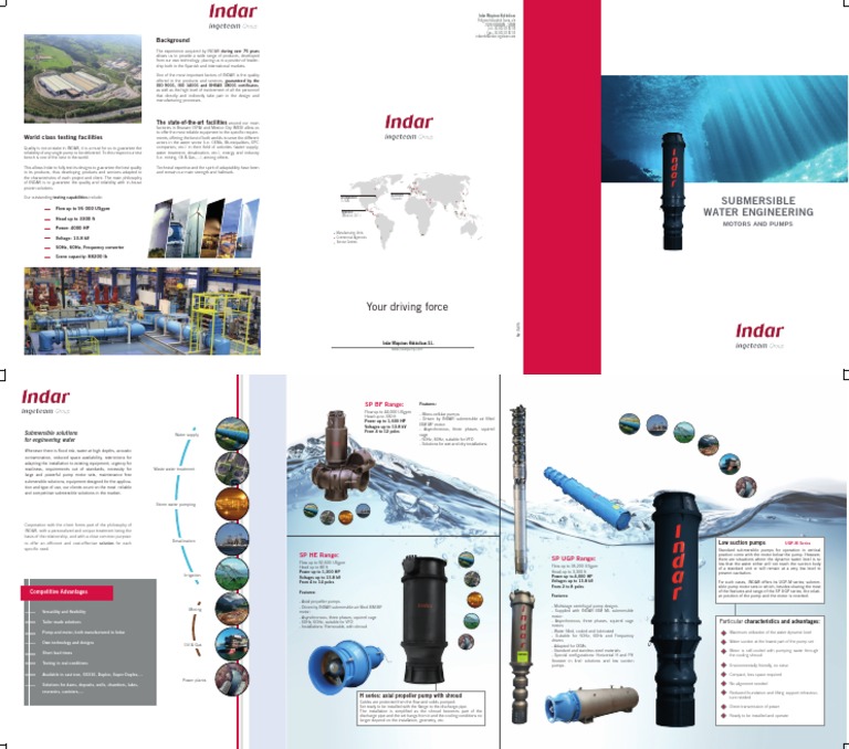 Indar Submersible Pumps and Motors | PDF