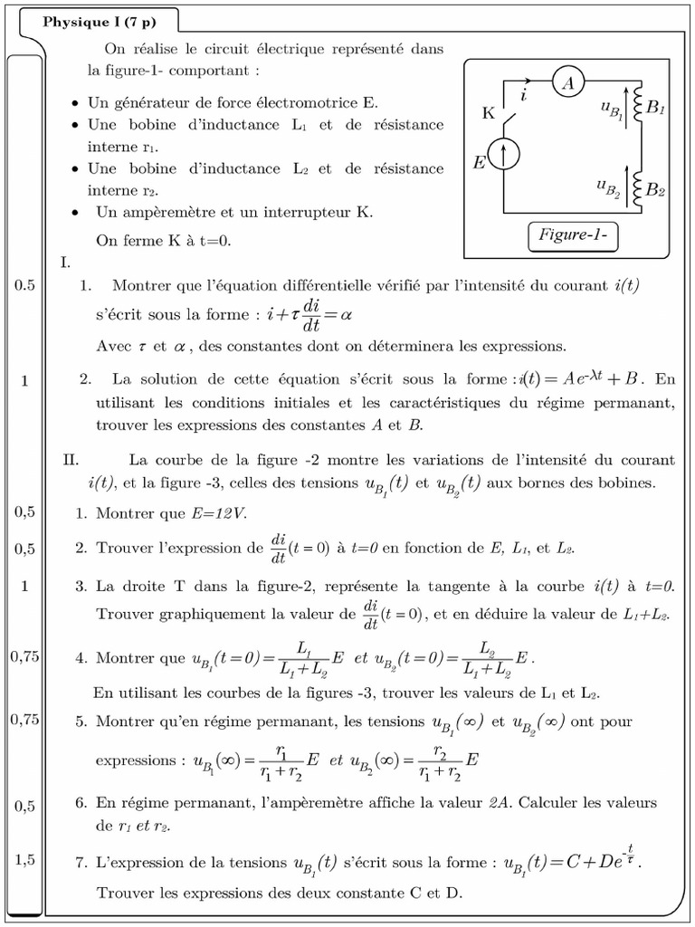 Dipole RL - Circuit RL - Equation Differentielle - 2 Bac SM - Exercice ...