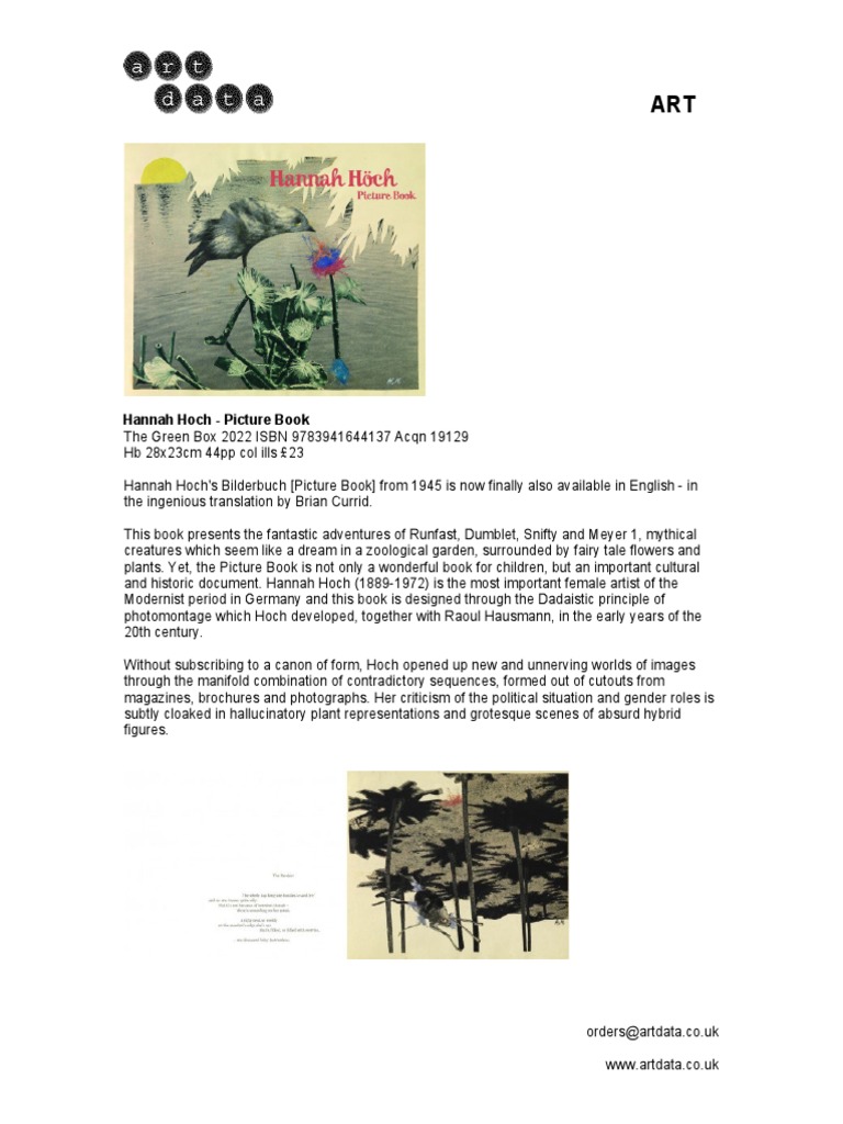 Hannah Hoch - Picture Book | PDF