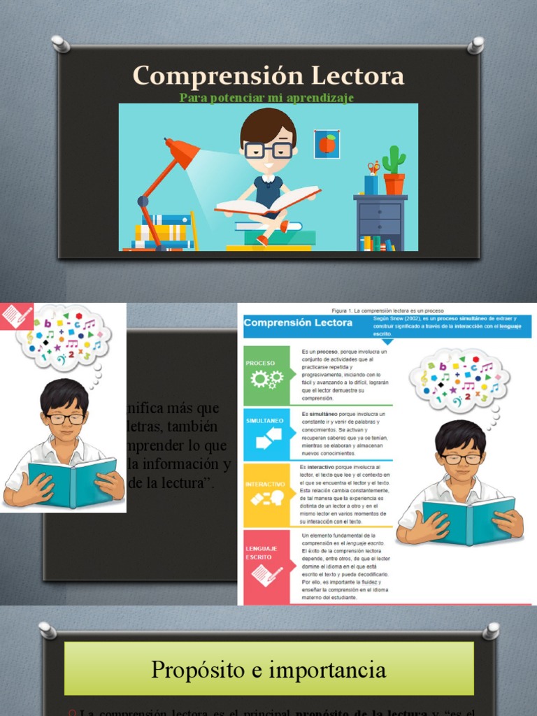 Presentacion Comprension Lectora | PDF | Comprensión lectora | Sicología