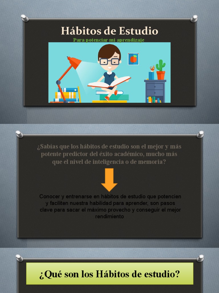 Presentacion Habitos de Estudio | PDF | Memoria | Planificación