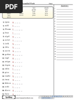 BURT READING TEST Q and A Sheets | PDF