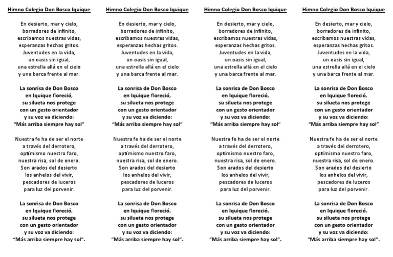 Himno Colegio Don Bosco Iquique | PDF