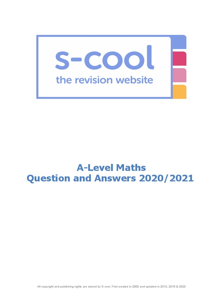A-Level Maths Question and Answers 20 20/2021 | PDF | Sine ...