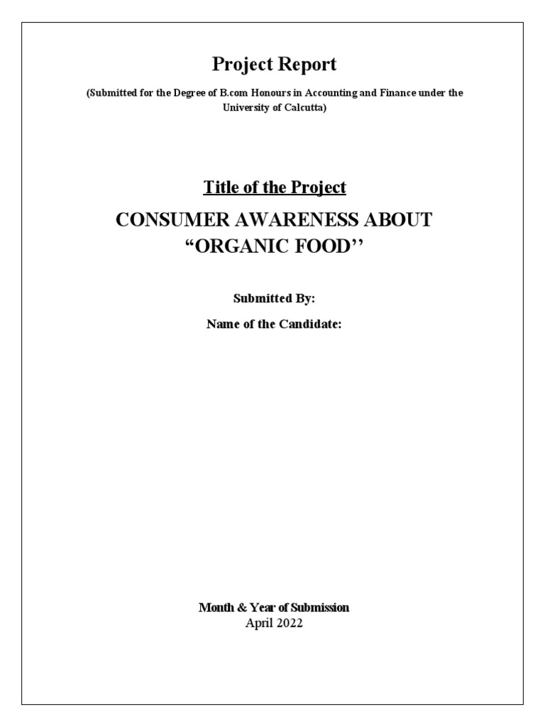 Consumer Awareness About Organic Food | PDF | Organic Foods | Organic ...