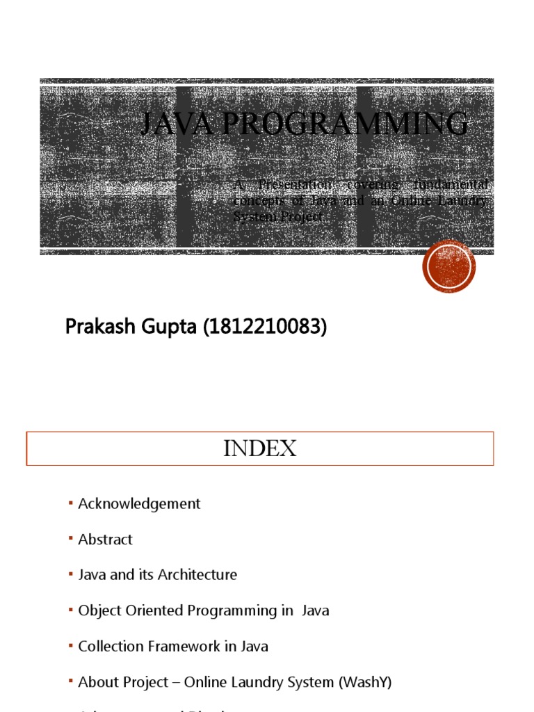 Java Programming: Prakash Gupta (1812210083) | PDF | Java (Programming ...