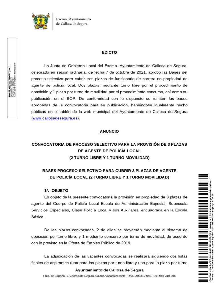Bases Callosas de Segura | PDF | Policía | España