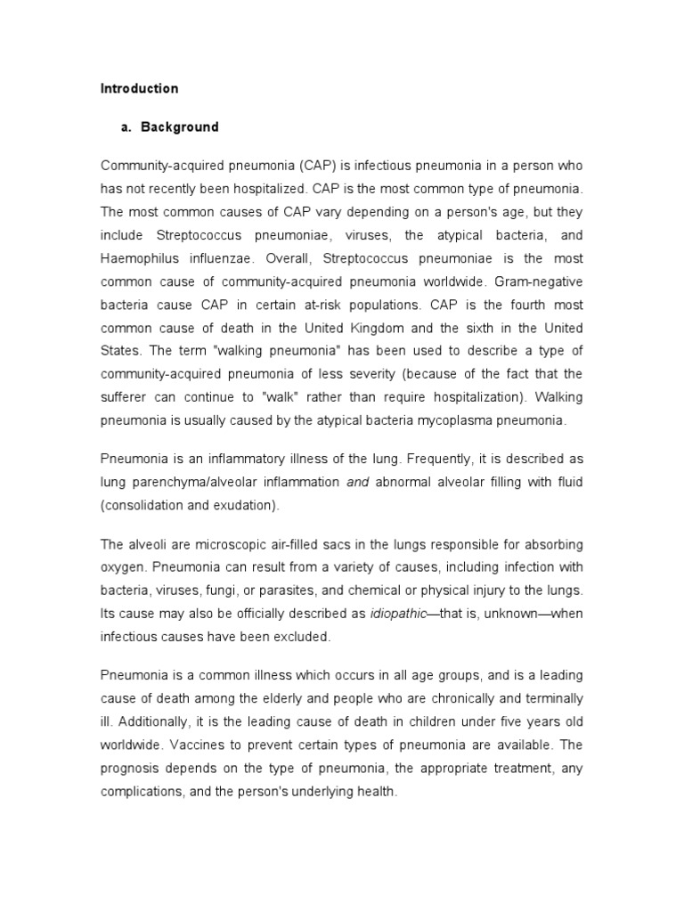 Case Study - Pneumonia | PDF | Pneumonia | Lung