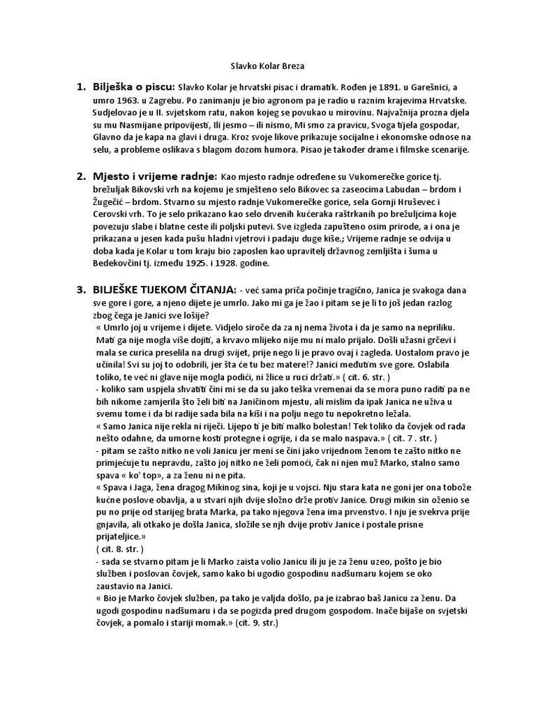 Slavko Kolar Breza | PDF