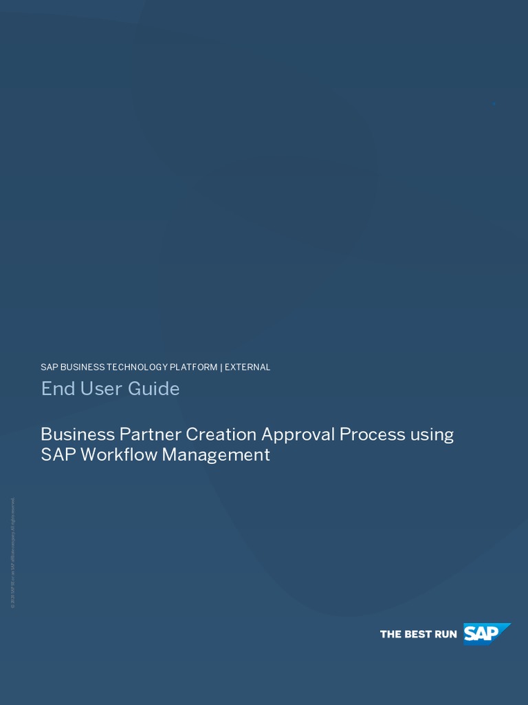 Business Partner Creation Approval Process - End User Guide | PDF