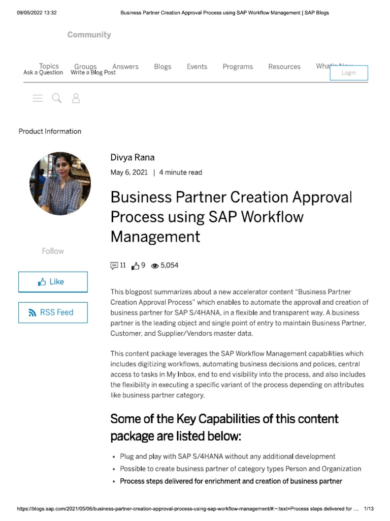 Business Partner Creation Approval Process Using SAP Workflow ...