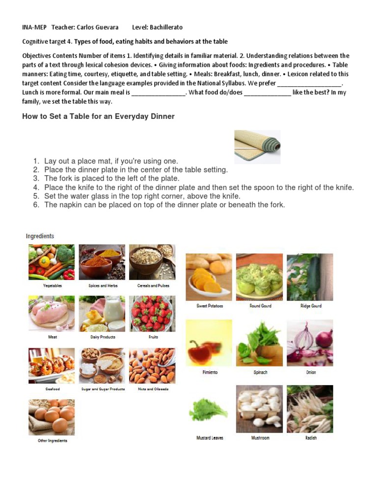 #4 Types of Food, Ingredients and Procedures. | PDF | Grilling | Roasting