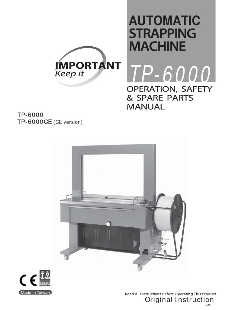 TP-6000 Strapping Machine Manual | PDF