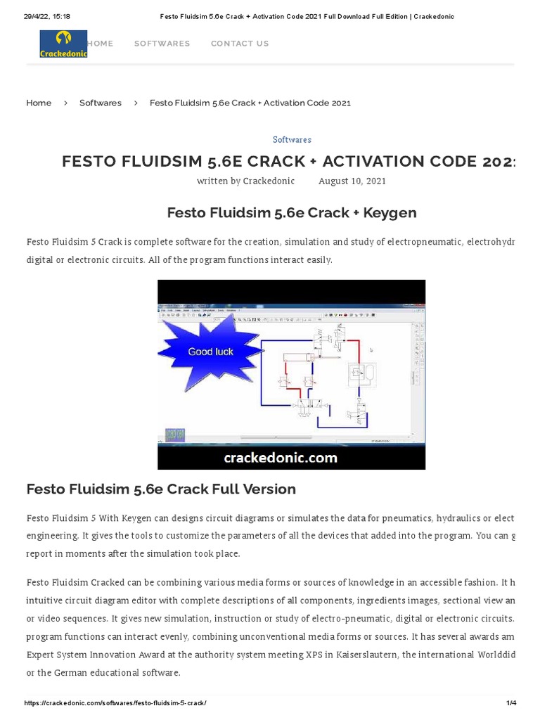 Festo Fluidsim 5.6e Crack + Activation Code 2021 Full Download Full Edition - Crackedonic | PDF ...