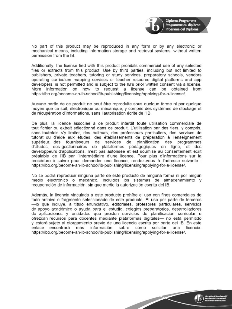 Noviembre 2020 Español IB BIOLOGIA PRUEBA 1 | PDF