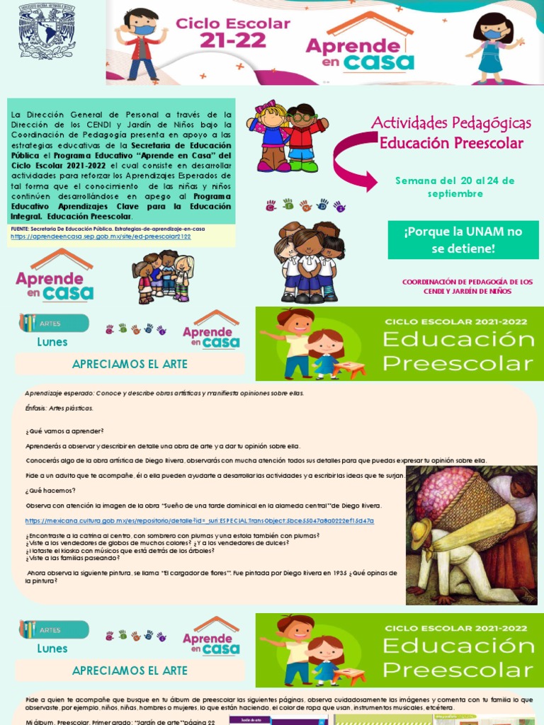 Aprendizaje 4 2021-2022 Preescolares | PDF | Educación de la primera ...