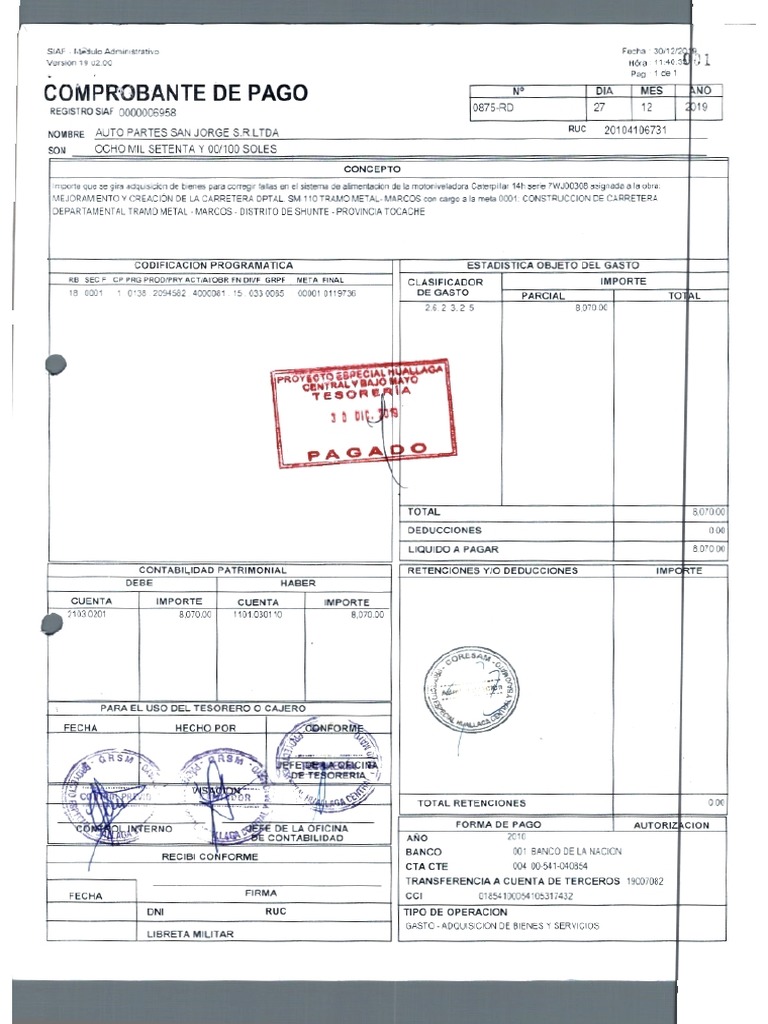 CP RD 0875 Siaf 006958 2019 | PDF