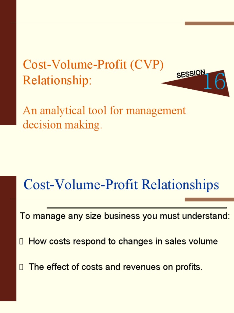 Cost Volume Profit Relationship | PDF | Finance & Money Management