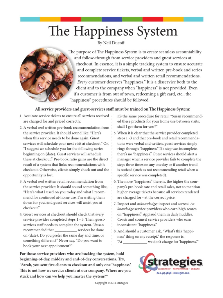 Strategies Happiness System | PDF | Point Of Sale | Business