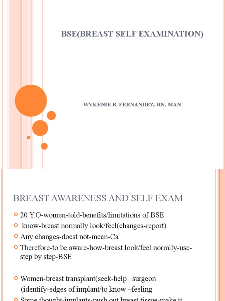Bse (Breast Self Examination) | PDF | Gynaecology | Organ (Anatomy)
