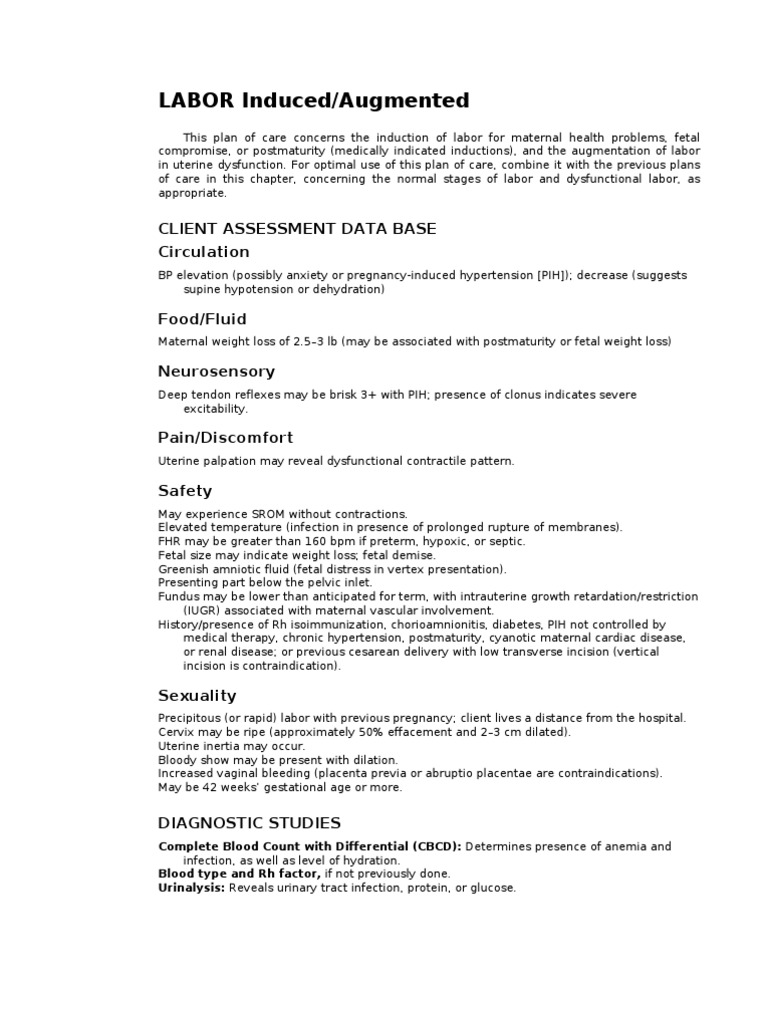 Labor Induced Augmented | Download Free PDF | Childbirth | Fetus