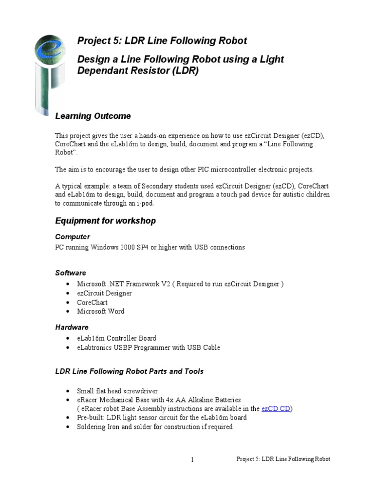 P5 LDR Line Following Robot | PDF | Electrical Connector | Robot