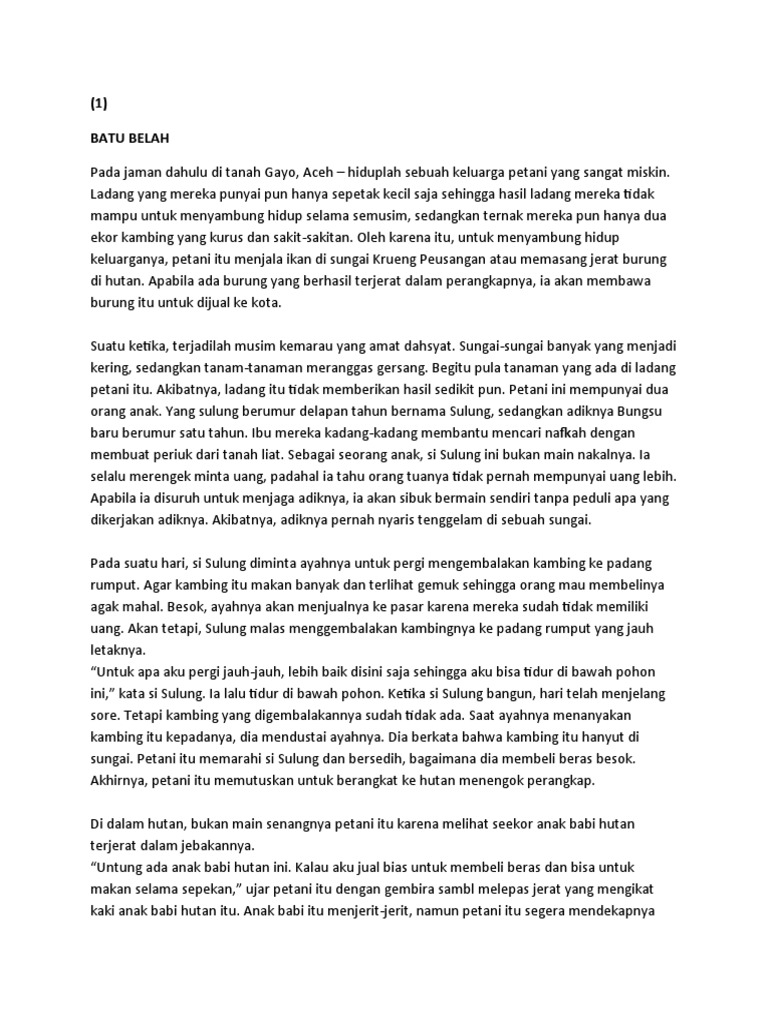 Batu Belah - Dongeng | PDF