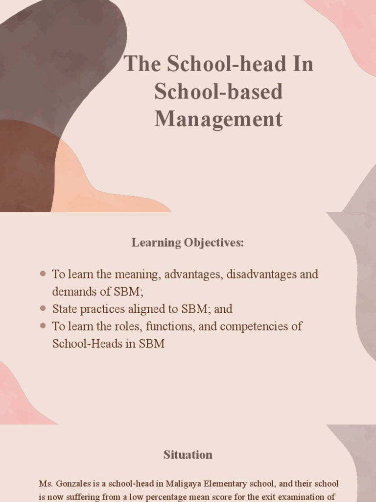 The School Head in School Based Management | PDF