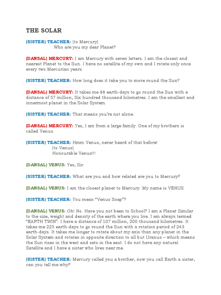 The Solar Script | PDF | Jupiter | Planets