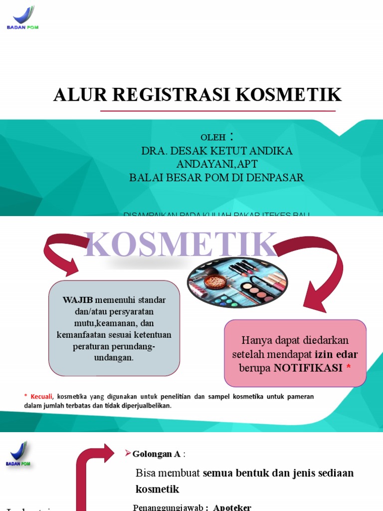 Alur Registrasi Kosmetik di Indonesia | PDF | Teknologi & Rekayasa