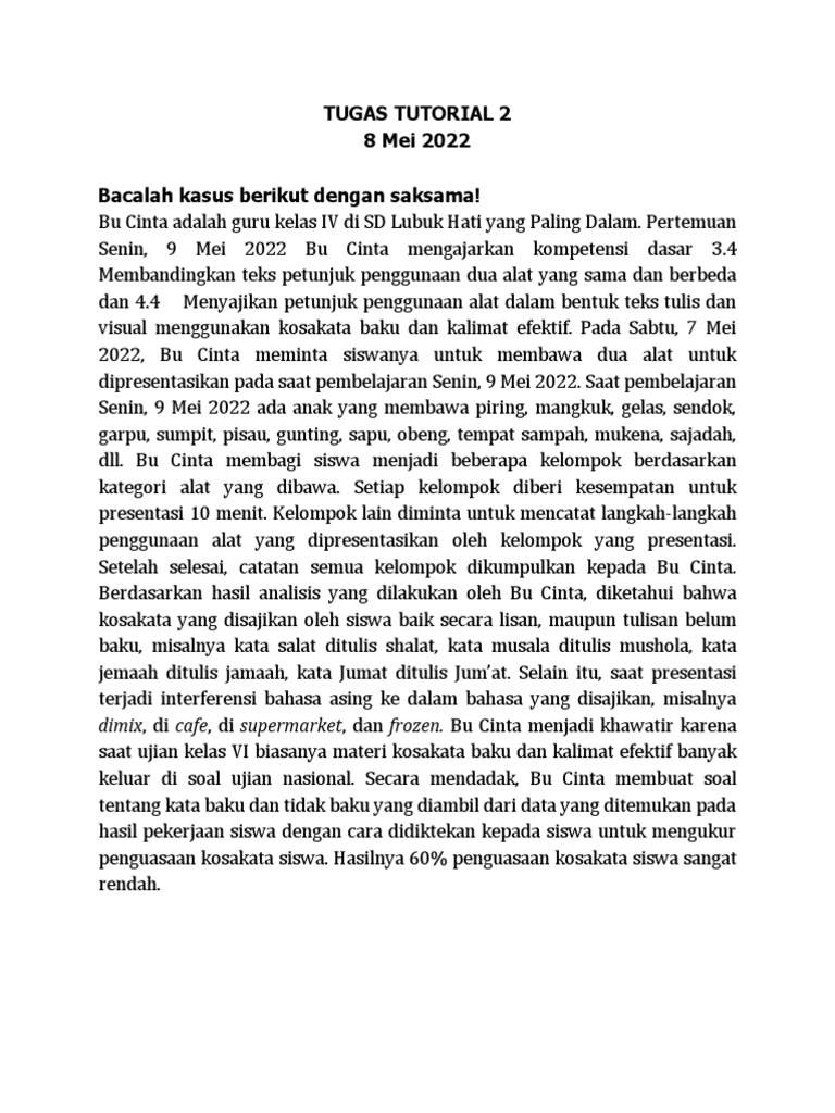 Tugas Tutorial 2 Tap PGSD | PDF