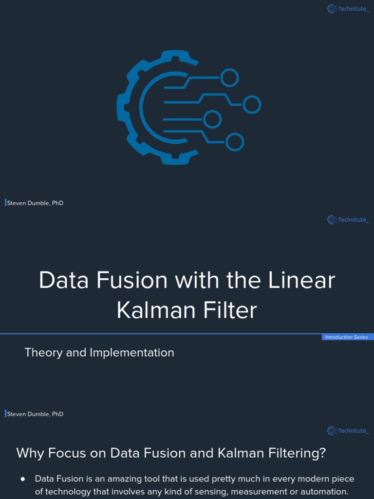 Data Fusion With The Linear Kalman Filter Slides | PDF | Probability Density Function ...