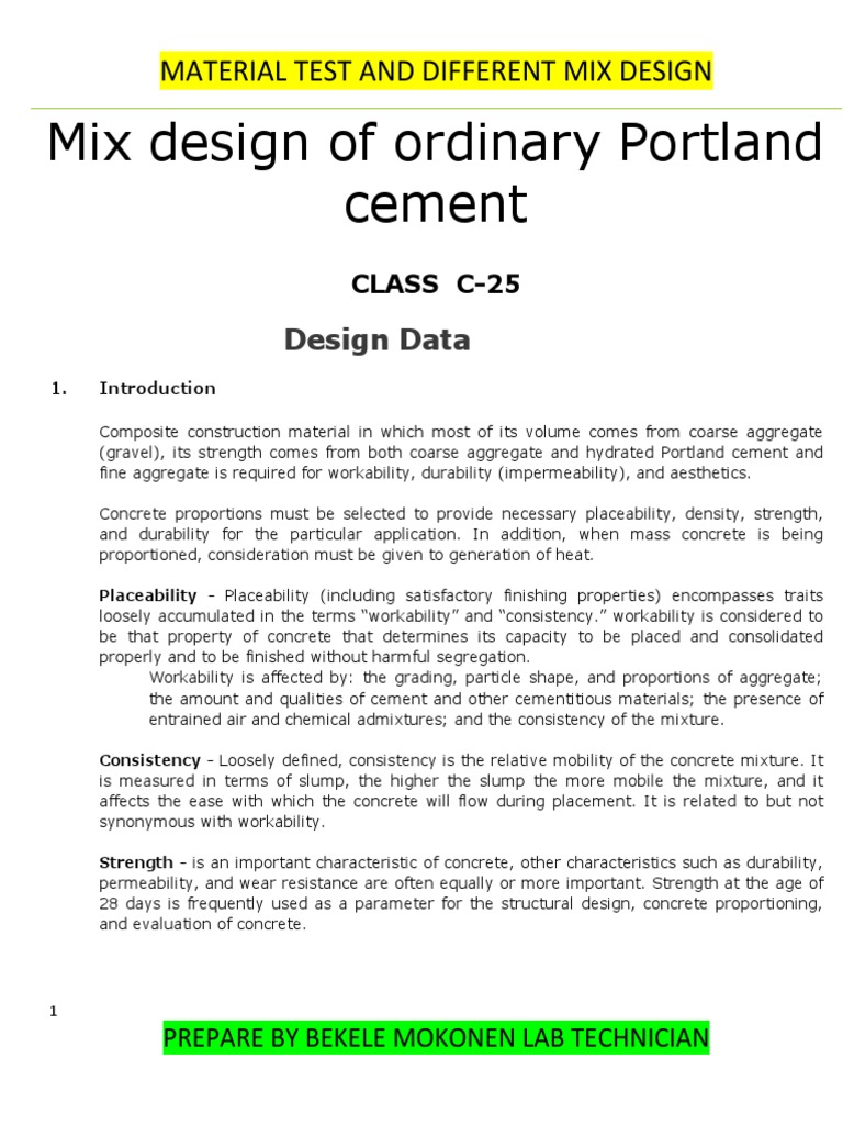 Part 2 Mix Design PDF | PDF