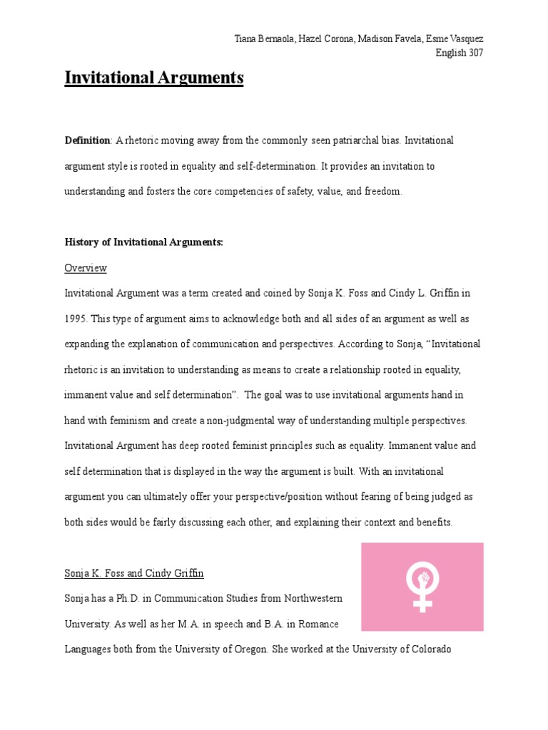 Invitational Argument | PDF | Rhetoric
