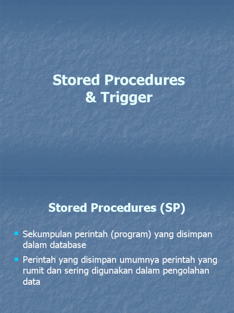 25 - Trigger & Store Procedure | PDF