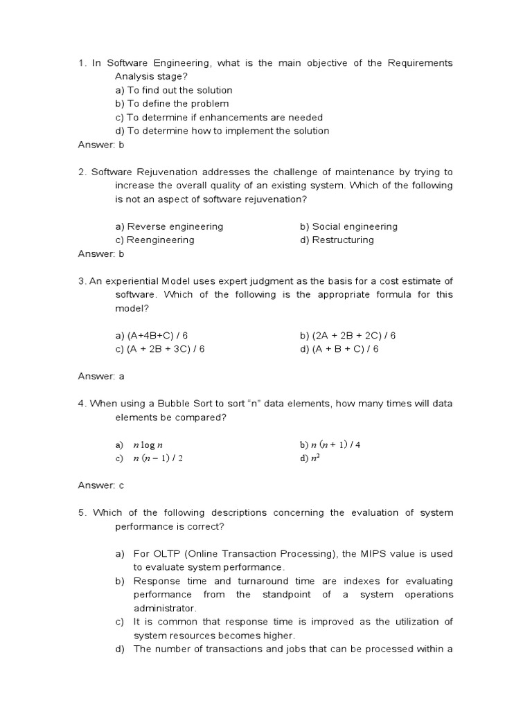 Questions In Se Pdf Inheritance Object Oriented Programming Object Oriented Programming