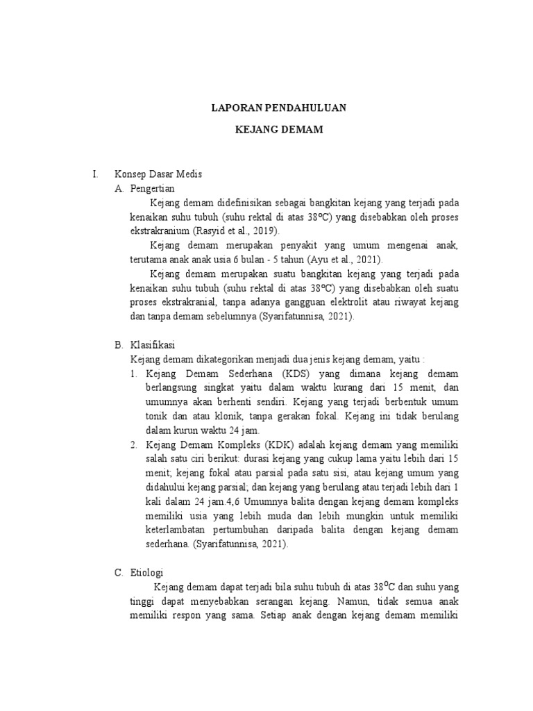 LP Kejang Demam 1 | PDF | Pengembangan Diri | Kesehatan Holistik