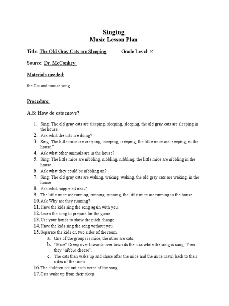 The Old Gray Cats Are Sleeping | PDF | Mouse | Neuroscience