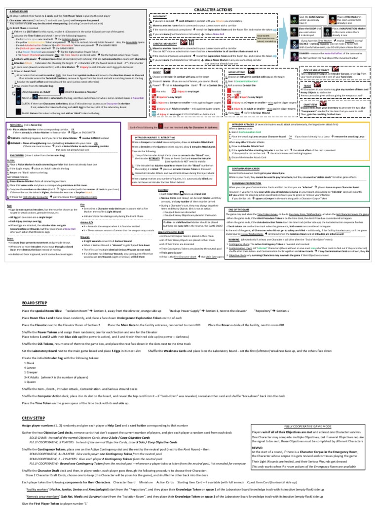 Nemesis Lockdown Reference Sheet | PDF