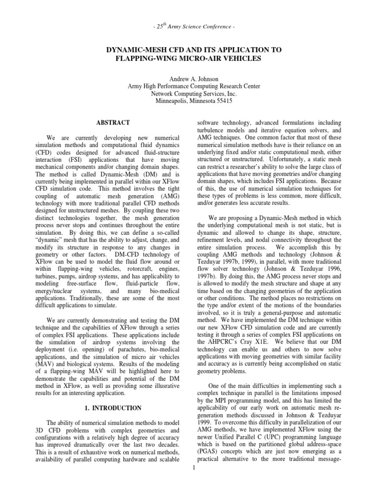 Dynamic-Mesh CFD and Its Application To Flapping-Wing Micro-Air ...