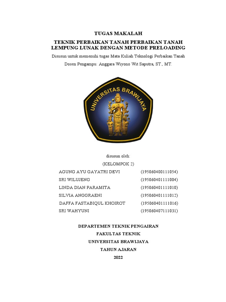 Perbaikan Tanah Lempung Lunak: Metode Preloading | PDF